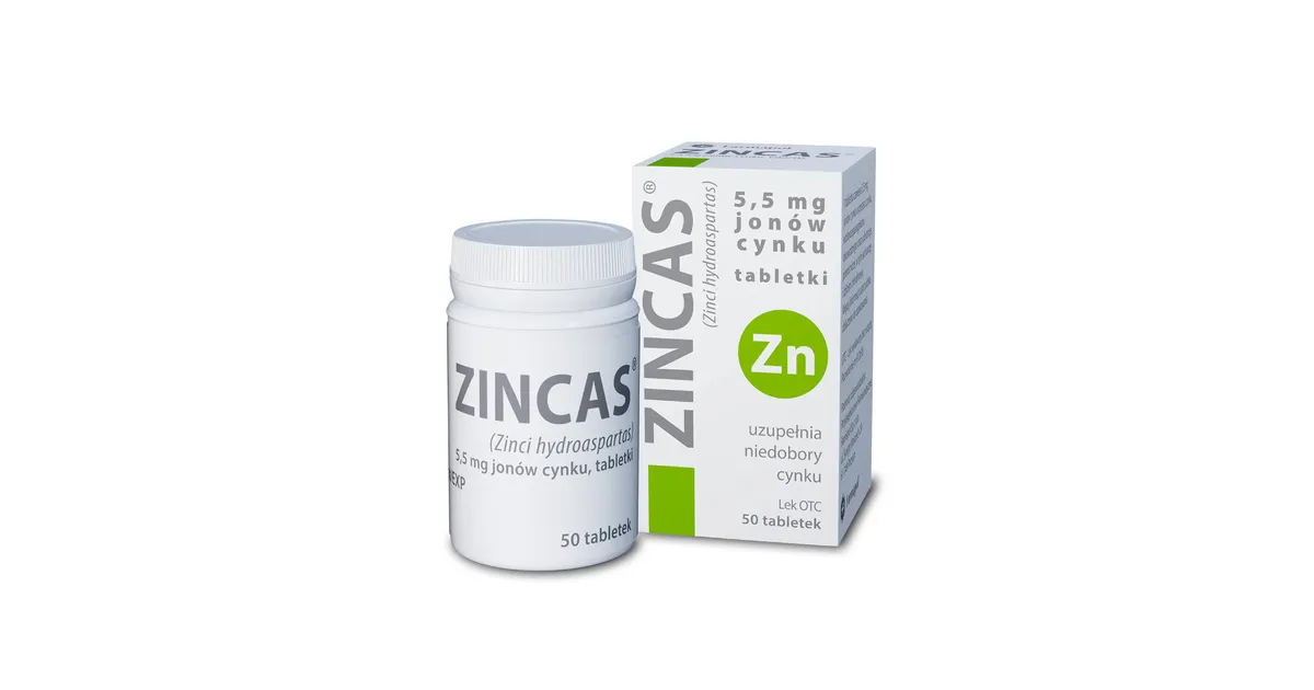 Zincas, 50 tabletek – opinie, skład i cena ️| Apteka Nowa Farmacja