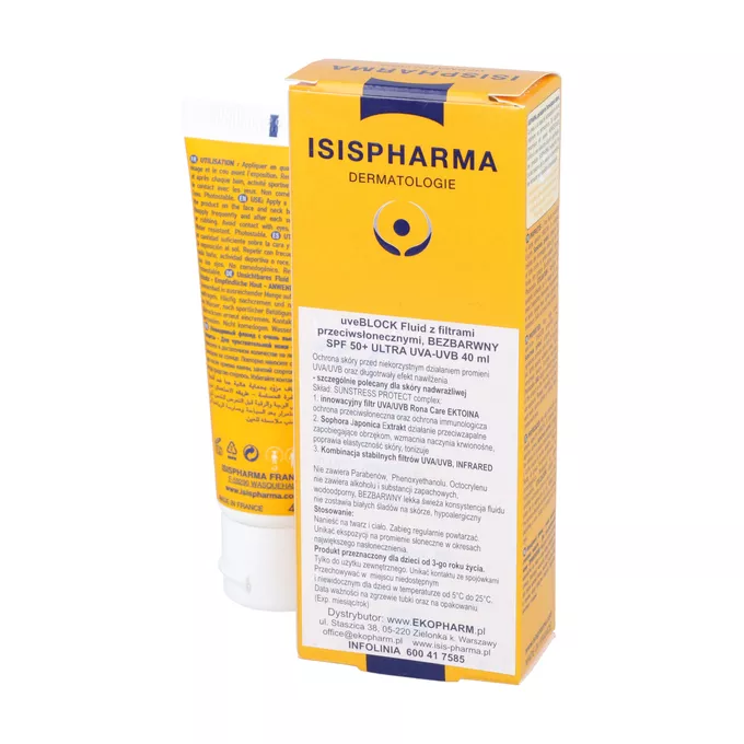 ISIS PHARMA UVEBLOCK INVISIBLE FLUID - fluid z filtrem ULTRA UVA/UVB ...