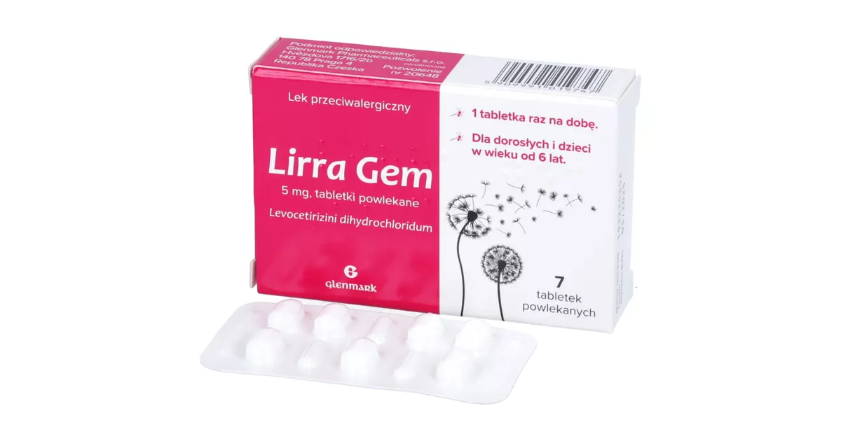 Lirra Gem 5 mg, 7 tabletek powlekanych – opinie, skład i cena ️| Apteka ...