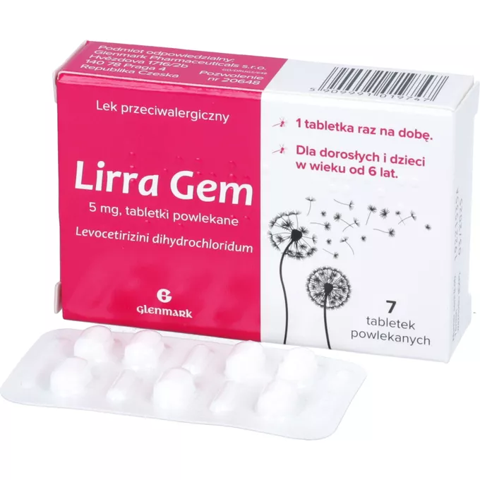 Lirra Gem 5 mg, 7 tabletek powlekanych – opinie, skład i cena ️| Apteka ...
