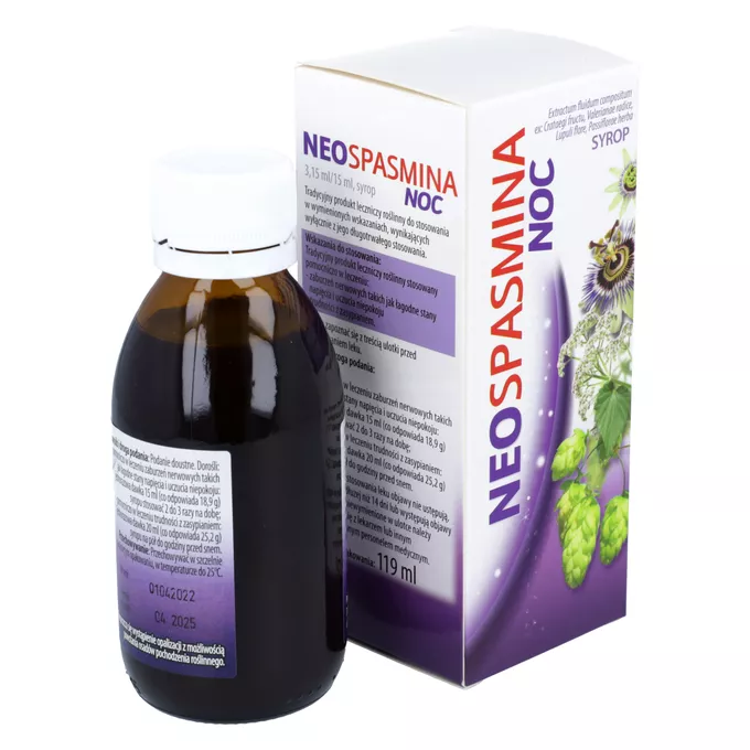 Neospasmina Noc 3,15 ml/15 ml, syrop, 119 ml – opinie, skład i cena ️ ...