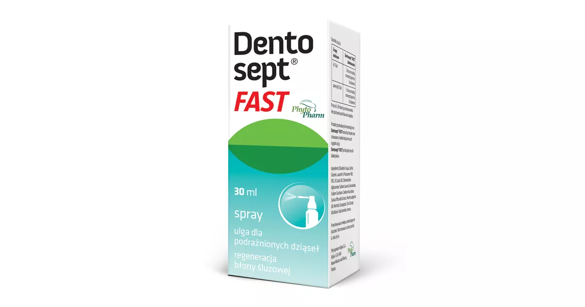 Dentosept FAST - spray na podrażnione dziąsła i regenerację błony ...