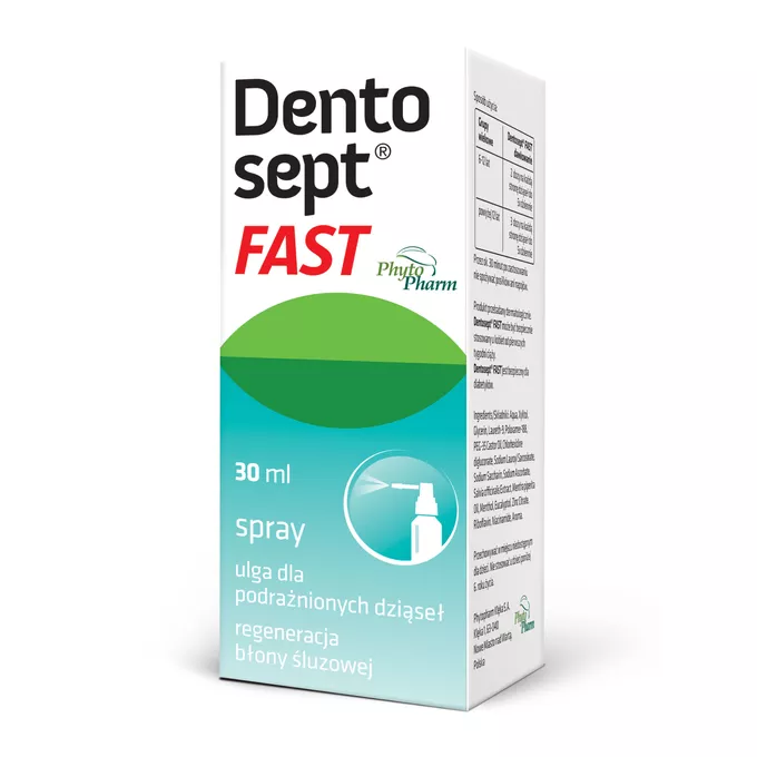 Dentosept FAST - spray na podrażnione dziąsła i regenerację błony ...