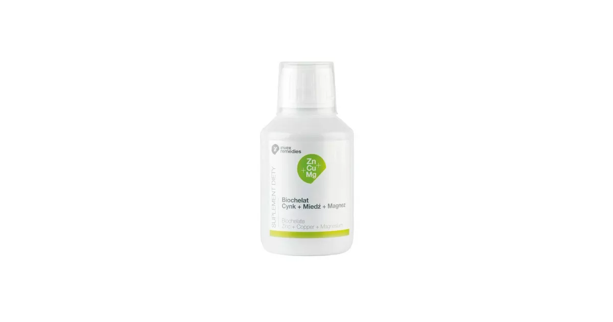 Invex Remedies Biochelat Zn-Cu-Mg (cynk, miedź, magnez), płyn, 150 ml ...