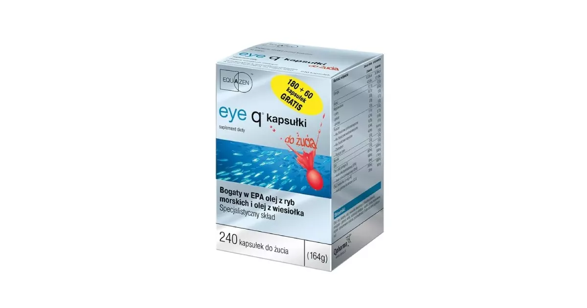 eye q - bogaty w EPA, olej z ryb morskich i olej z wiesiołka, kapsułki ...