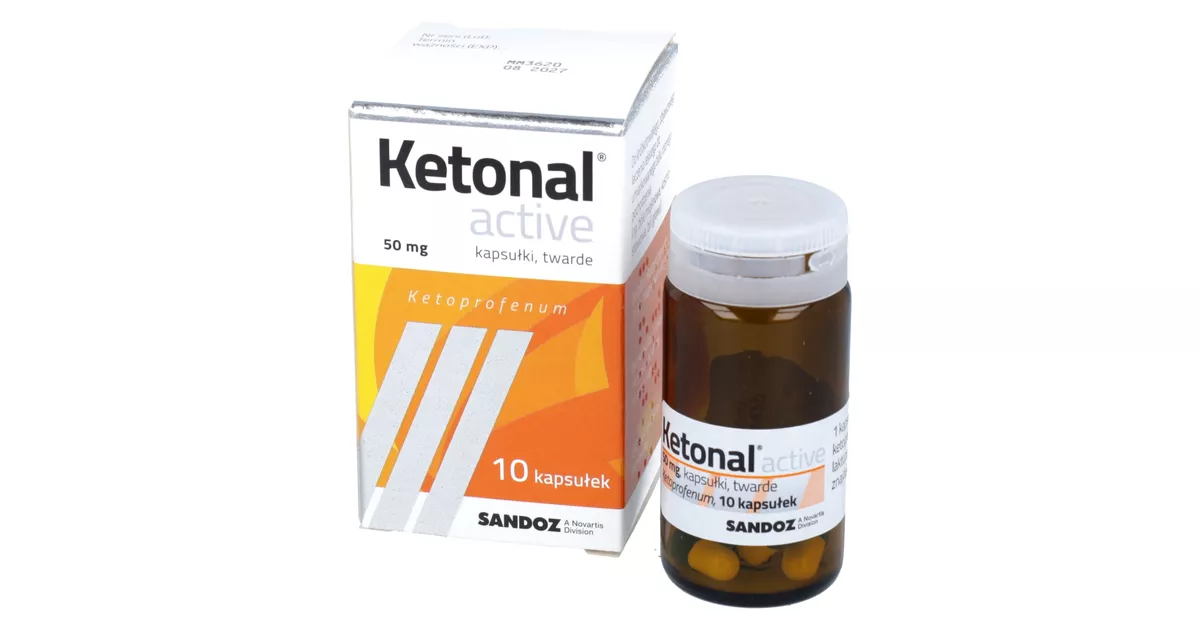 Ketonal Active 50 mg, 10 kapsułek twardych – opinie, skład i cena ️ ...