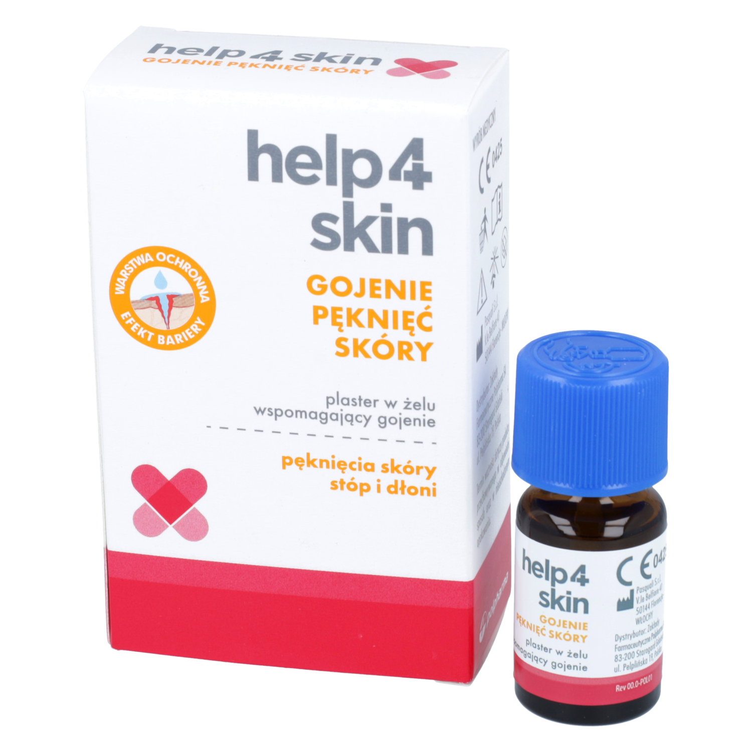 Help4Skin - gojenie pęknięć skóry, plaster w żelu, 7 ml + zestaw ...