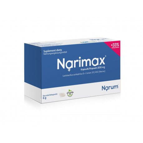 Narine Narimax 200 mg - wsparcie flory jelitowej, 30 kapsułek – opinie ...