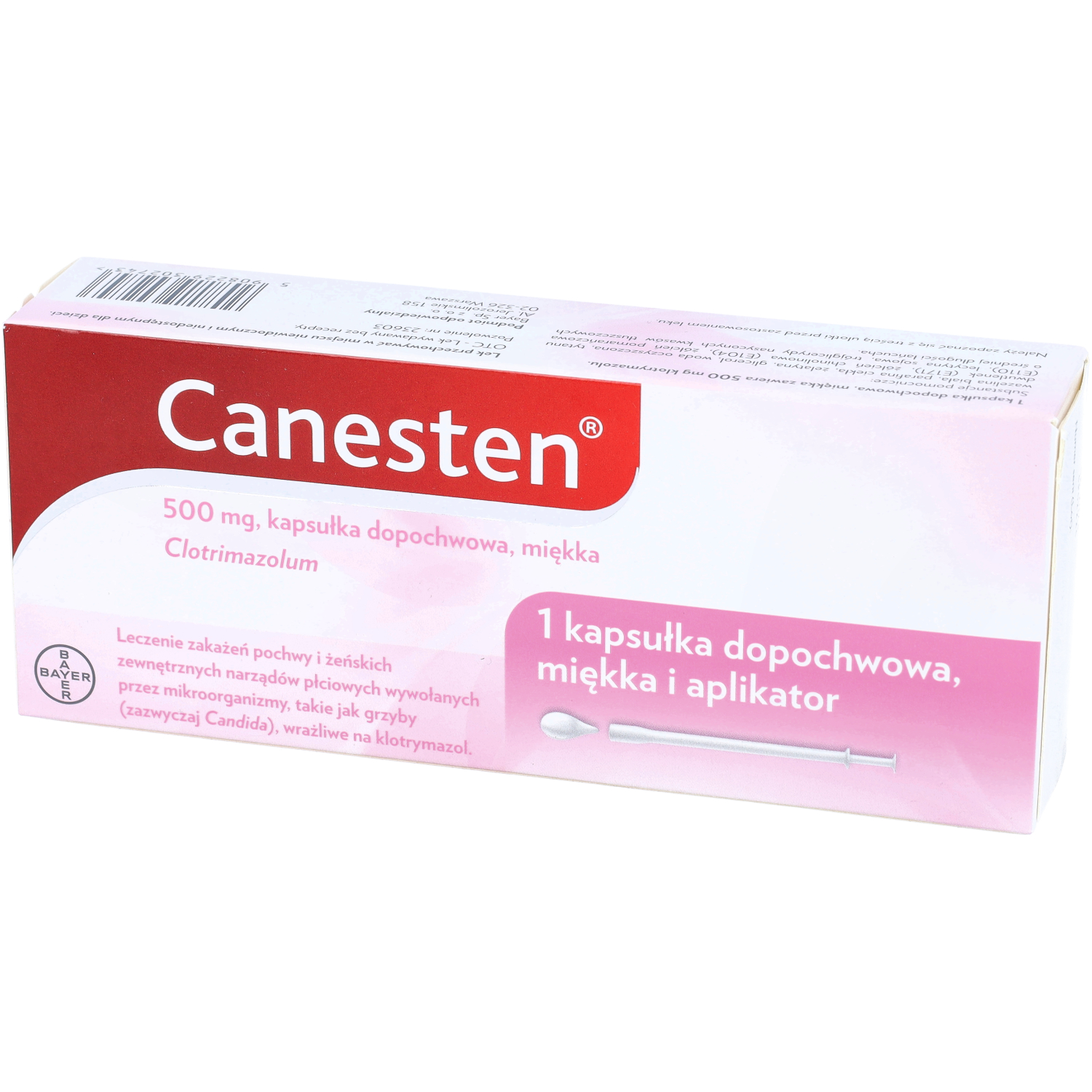 Canesten 500 mg, 1 kapsułka dopochwowa miękka – opinie, skład i cena ️ ...