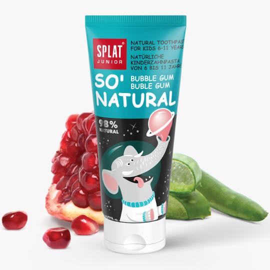 SPLAT Junior BUBBLE GUM - naturalna pasta do zębów dla dzieci w wieku 6 ...