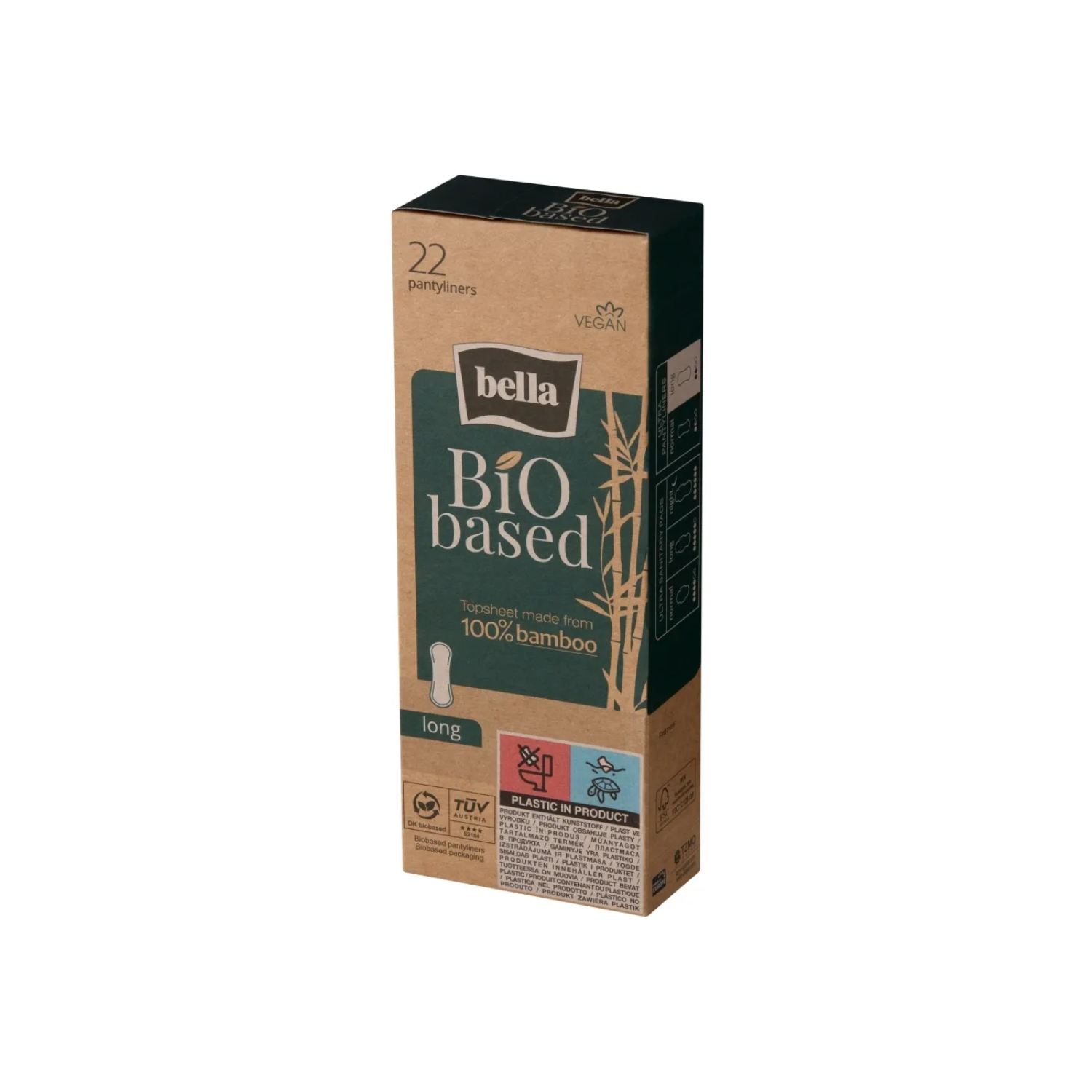 Bella - BIO Based Long, wkładki higieniczne ultracienkie, 22 sztuki ...