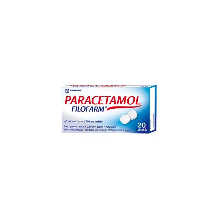 Paracetamol Filofarm 500 mg, 20 tabletek – opinie, skład i cena ️ ...