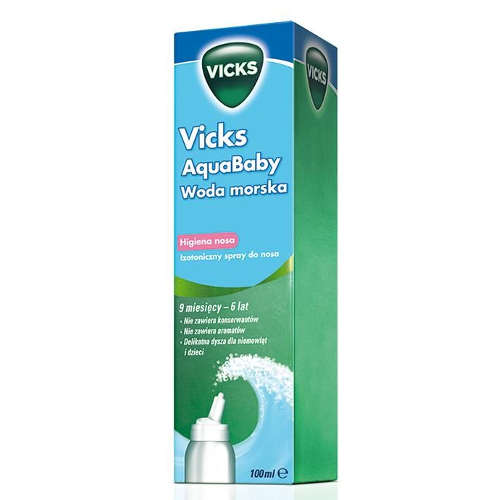 VICKS AquaBaby - woda morska, spray do nosa, 100 ml – opinie, skład i ...